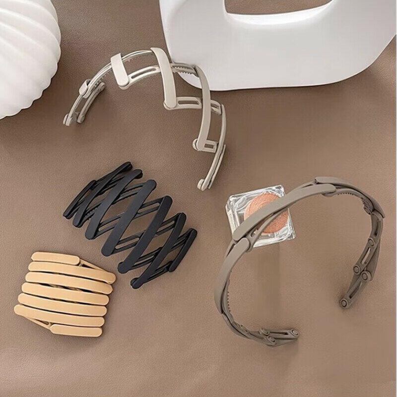 Chense Hair Headband for Women, Travel-Friendly, Extendable, Foldable, Face Washing, Teeth-Embedded, Non-Slip, for Flyaway Hair, Bangs, Hairpin, Hair Tie