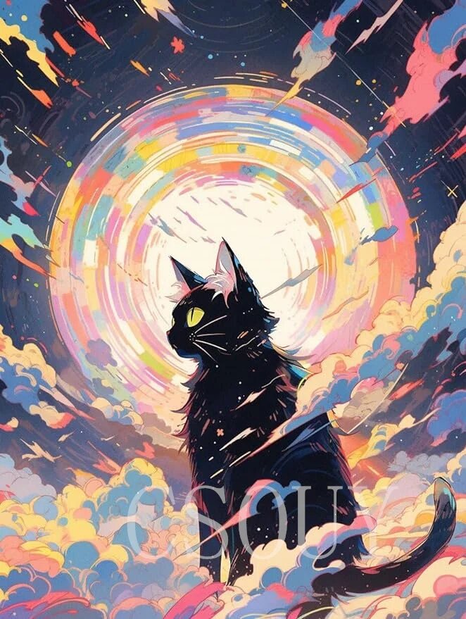 Алмазная живопись Black Cats 100% Fairy Dust 60X80cm Crystal SQ, CS215-3