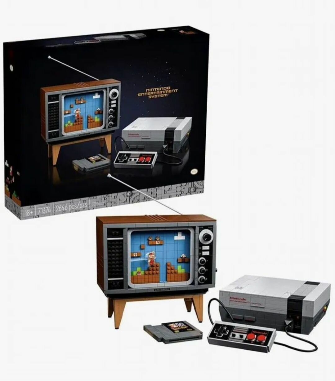 Конструктор Игровая приставка Нинтендо Супер Марио, 2646 деталей, совместим с 71374 Nintendo Entertainment System