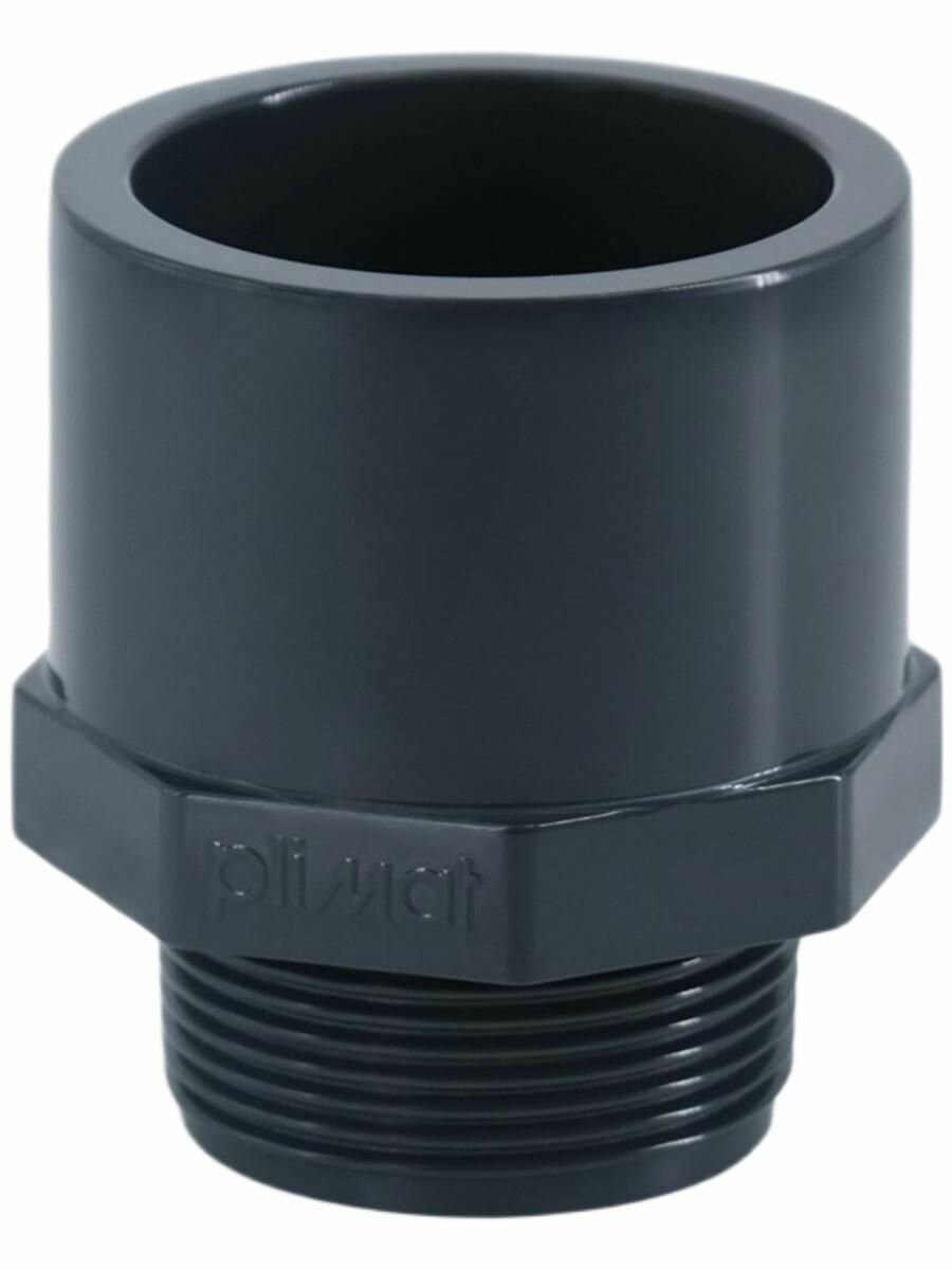 Ниппель D 25 х 32 х 1" ПВХ переходной ВхНхНР (клеевое соединение/ резьба), PREMIUM PLIMAT PN10 для бассейнов и водоподготовки, водоочистки