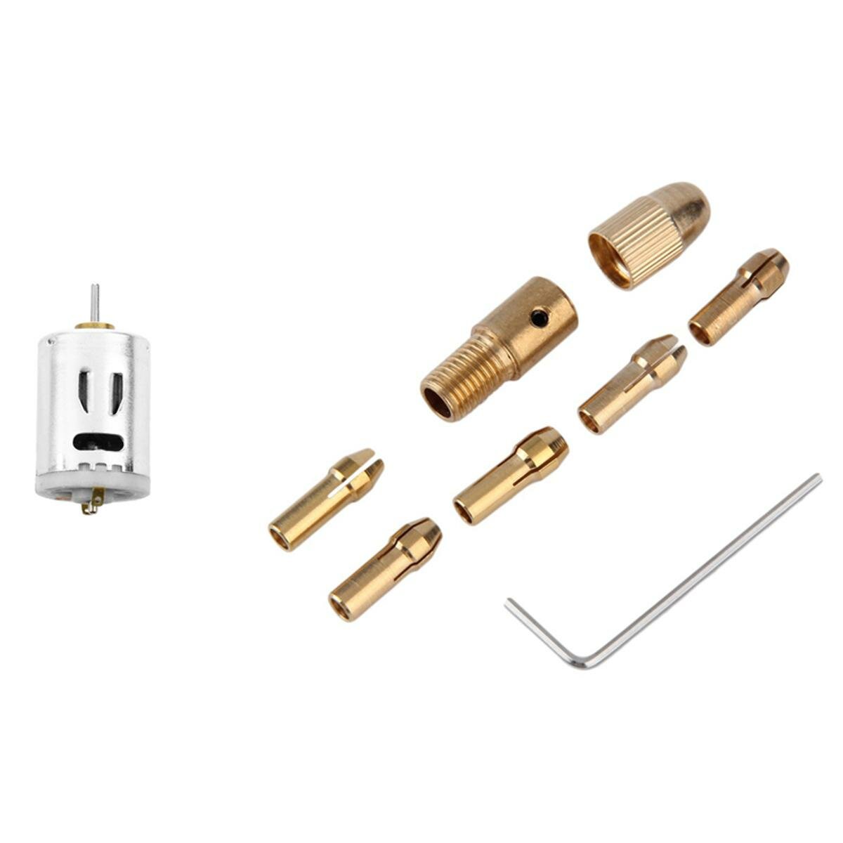 Шт. 0,5-3 мм маленький электрический сверло цанговый мини-патрон набор инструментов и 1x DC 12V 1-1.2A 15000 об/мин высо