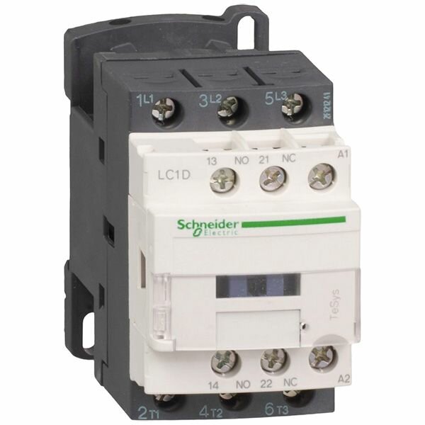 LC1D12M7 Telemecanique, Контактор, 3п, 12А AC-3, Uкат. 220V AC, доп. контакты: 1но+1нз.