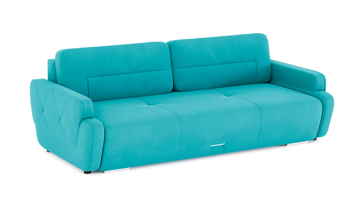 Диван DiHall Джелонг Азур, механизм еврокнижки, велюр, прямой
