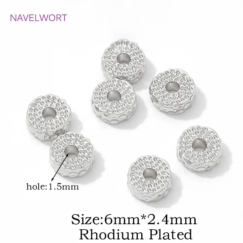 Разделители для бусин NAVELWORT золотые латунные 12 Pieces, Rhodium Plated