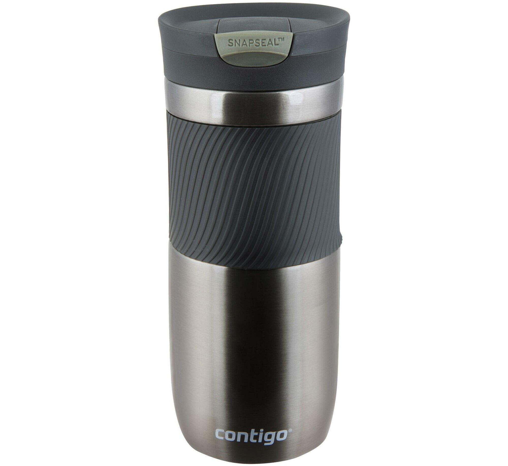 Decathlon Термокружка Contigo Byron 470 мл, из нержавеющей стали, с вакуумной изоляцией, серебристый/серый