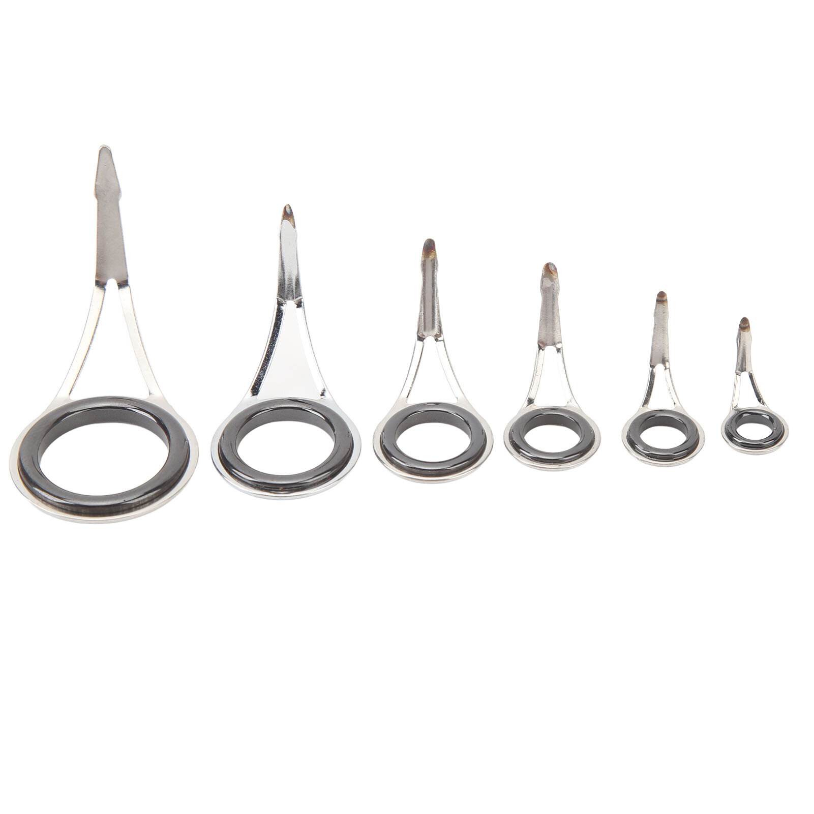6 шт. направляющие кольца для удочки, ремонтный комплект для наконечника, нержавеющая сталь, керамика, различные размеры, аксессуары для рыбалки для удочки «сделай сам», удочка