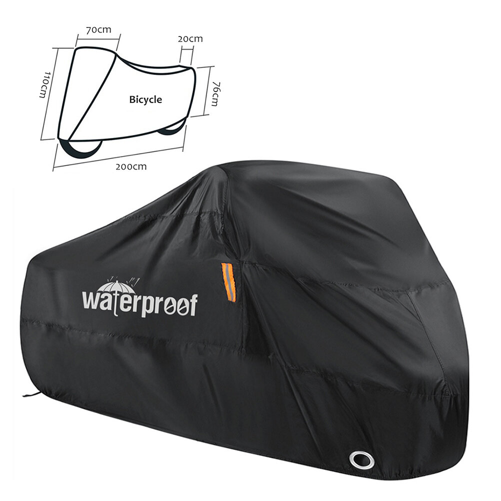 Водонепроницаемый пылезащитный чехол для велосипеда 210T для использования в помещении и на открытом воздухе, с сумкой для хранения.