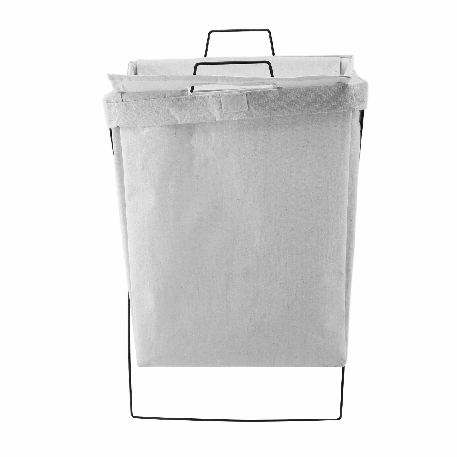 Корзина для белья с металлическим каркасом X Складная корзина для белья Стоящая высокая Прямоугольная вместительная органайзер для грязной одежды Белый S