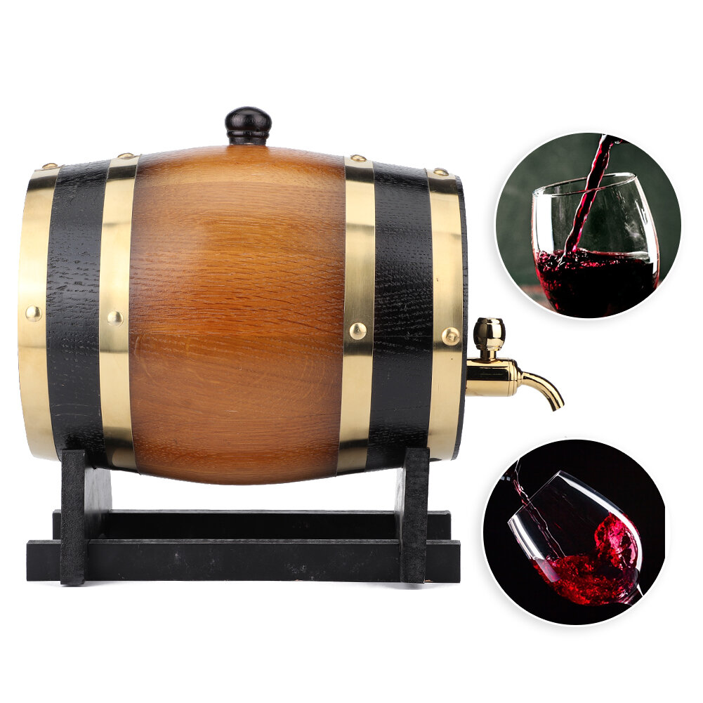 3л большая емкость ретро цвет дуба бочка для красного вина ведро бочонок контейнер для хранения для дома