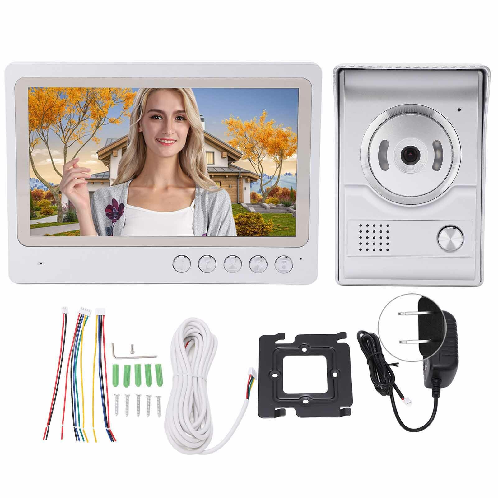 9-дюймовый HD видеодомофон с интерфейсом пользовательского интерфейса, система дверного звонка, интеллектуальная система доступа, камера на двери.