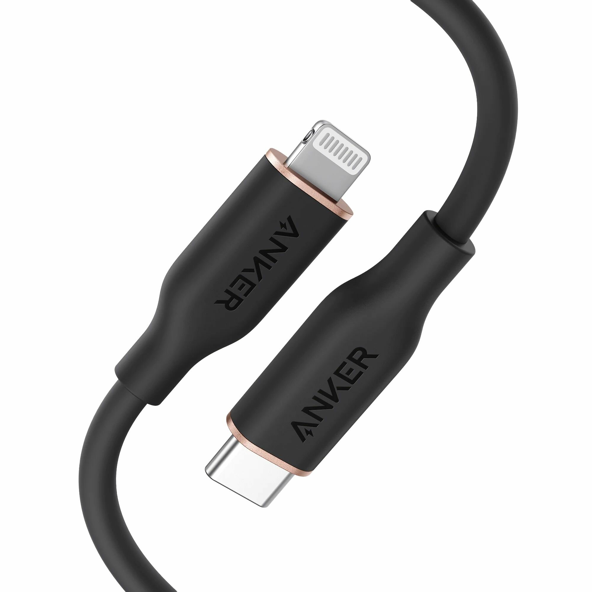 Кабель USB-C - Lightning ANKER 641 MFI PowerLine III Flow 0.9 метра A8662
