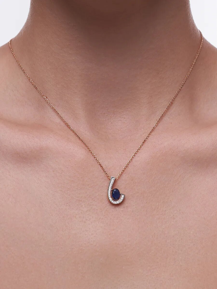 Подвеска, серебро, 925 проба, родирование, фианит