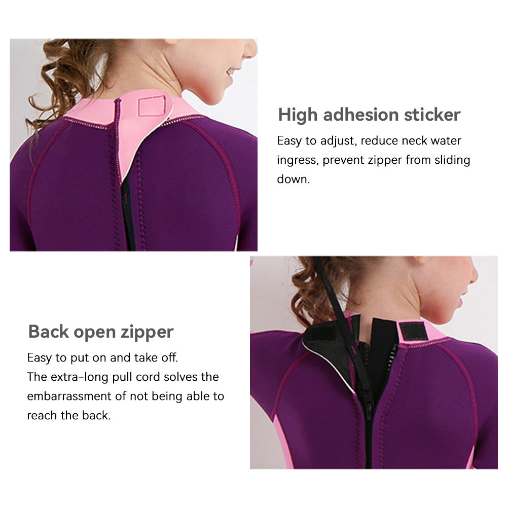 Детский гидрокостюм, цельный неопреновый купальник, солнцезащитный для серфинга, дайвинга, плавания, катания на лодке зимой