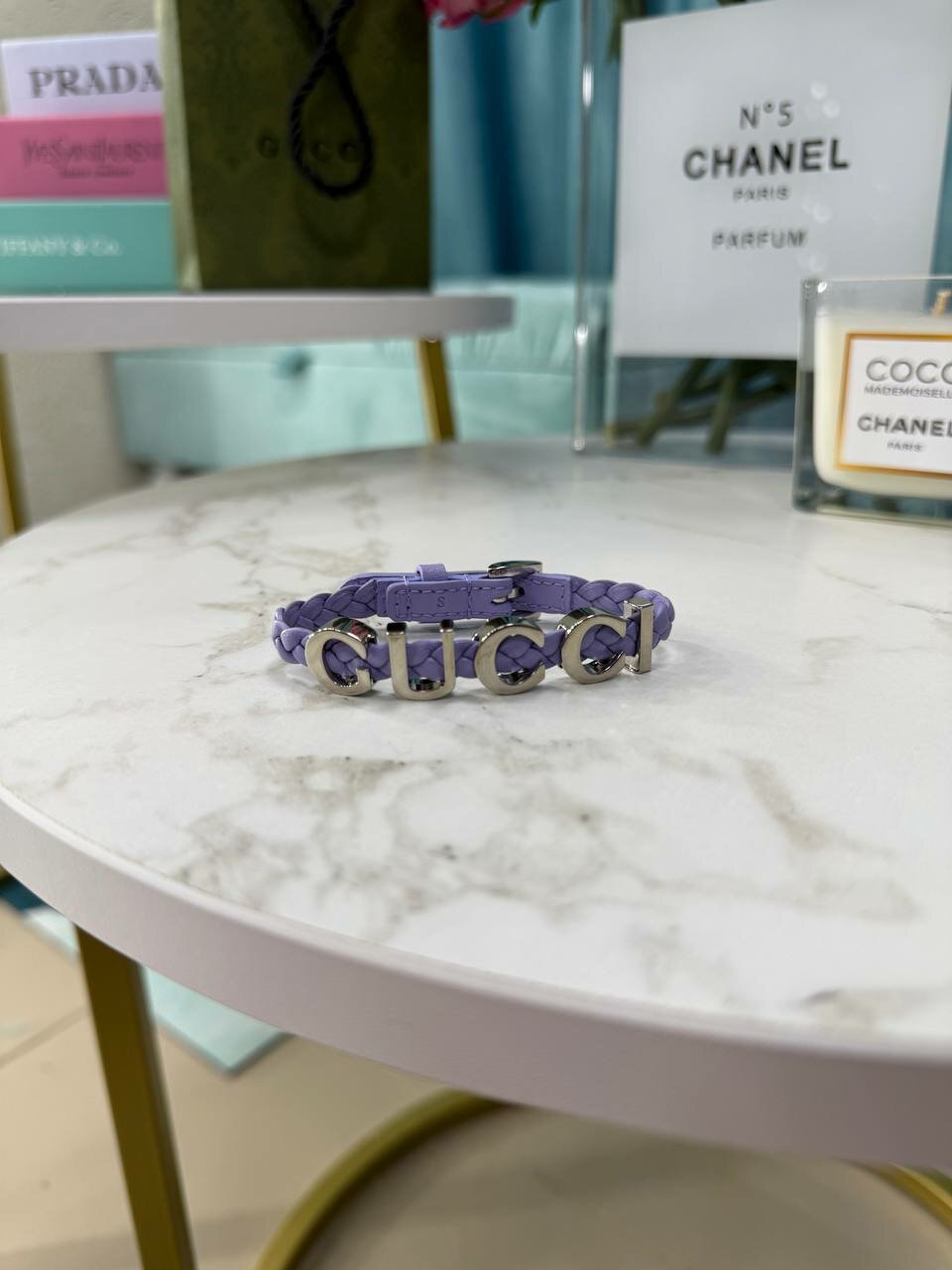 Плетеный браслет, кожа