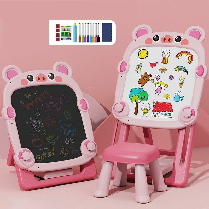 Мольберт Детский Двухсторонний С Набором