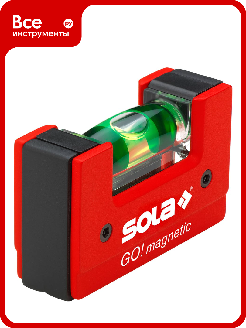 Компактный уровень SOLA GO магнитный, с клипсой 01621201 прочной конструкции
