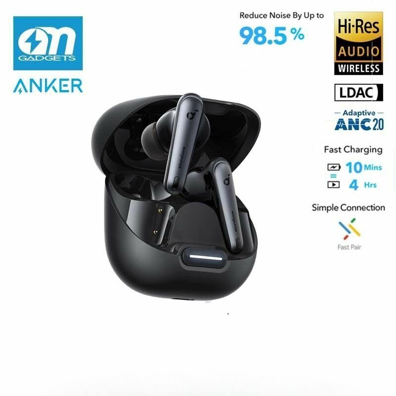 Anker Soundcore Liberty 4 NC Беспроводные наушники, шумоподавление на 98,5%, Высокое разрешение звука, Bluetooth 5.3