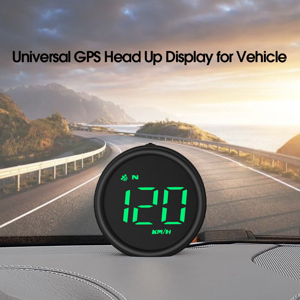 Портативный GPS HUD USB Автомобильный спидометр Проекционный дисплей Светодиодная цифровая панель Универсальный измеритель скорости со встроенным компасом для автомобилей