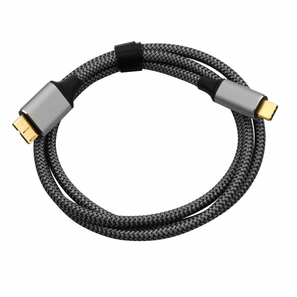 Кабель для передачи данных с мобильного жесткого диска типа C на Micro B-0,3 м-черный