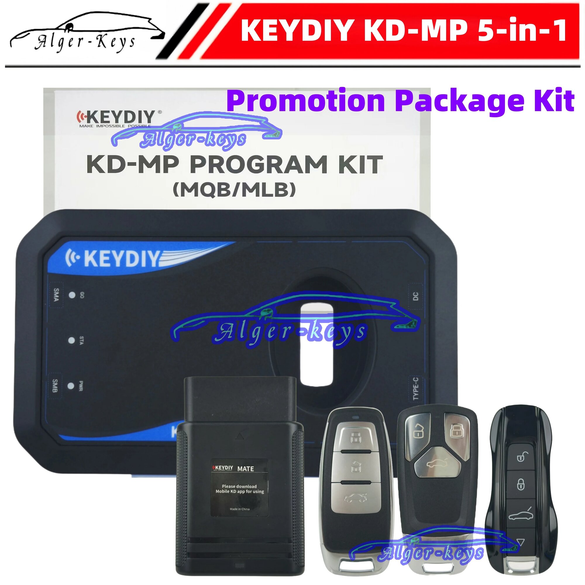 Ключи-альгоны KEYDIY KD-MP программатор ключей 5 в 1, комплект рекламной упаковки KEYDIY KD-MP KD-MATE MLB08 MLB19 MLB26 Пульты MLB08 with Sticker