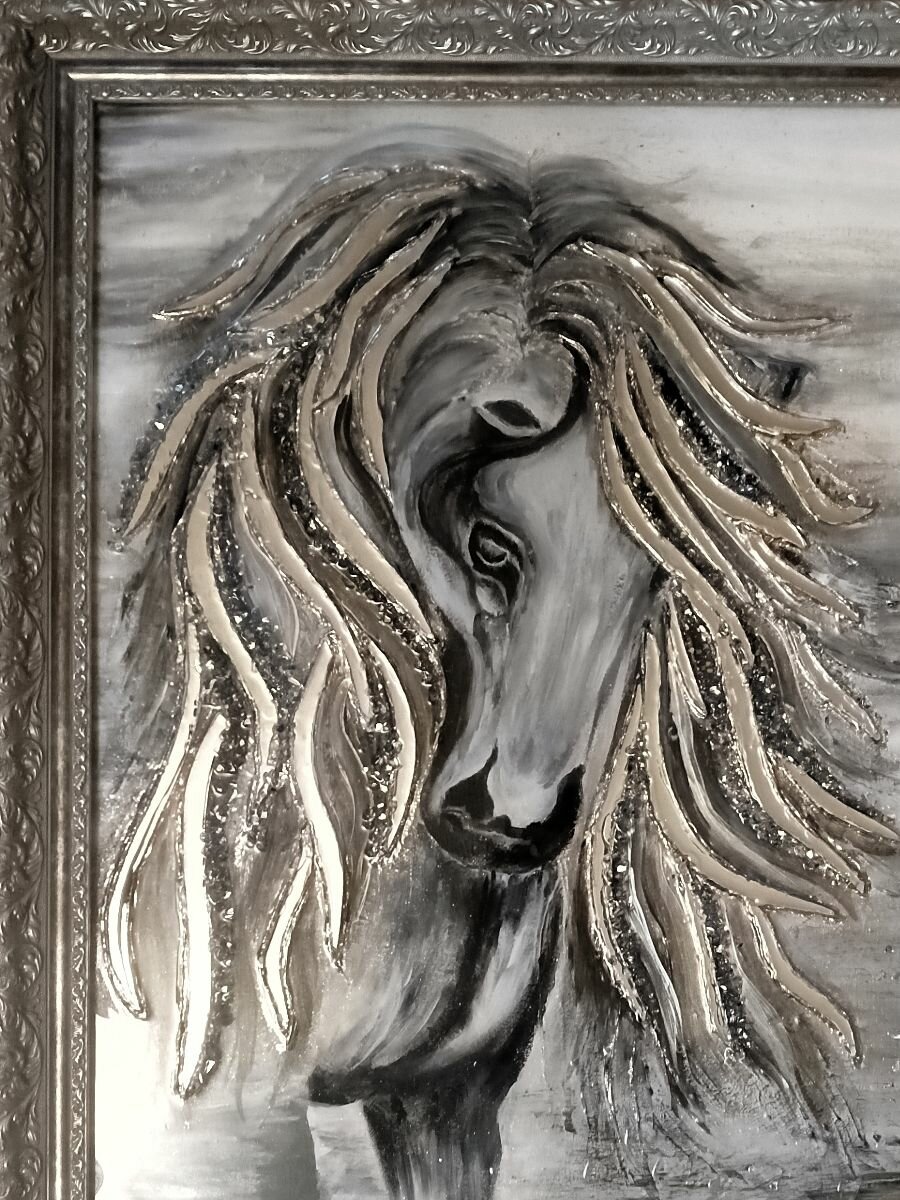 Интерьерная зеркальная картина "Сквозь свет и ветер". Ручная работа. Размер 55х70 см