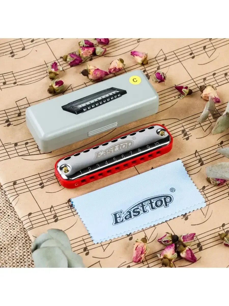 Губная гармошка Music Life T10-1 C диатоническая, с футляром