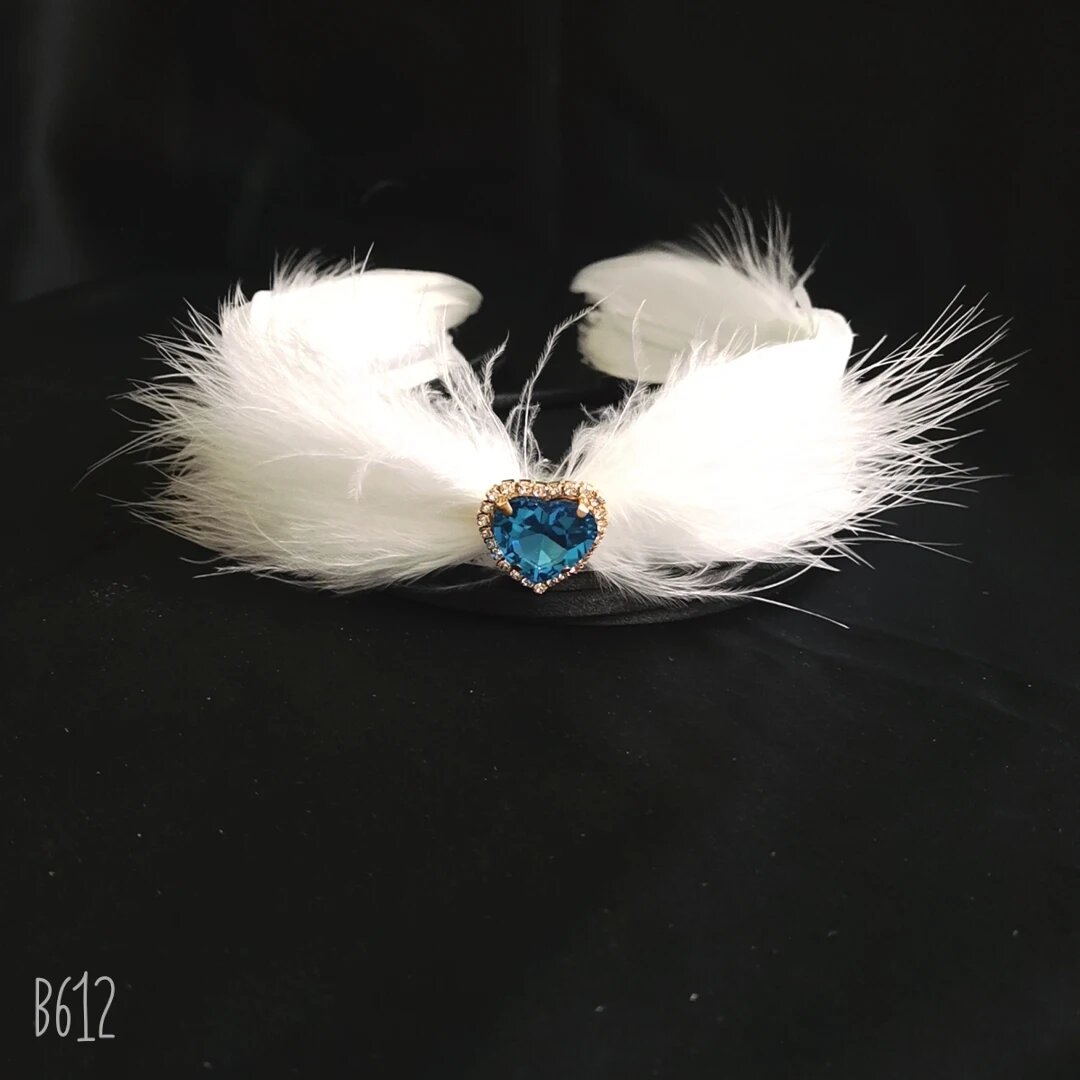 Балетный головной убор с перьями Белый черный лебедь Lake C02