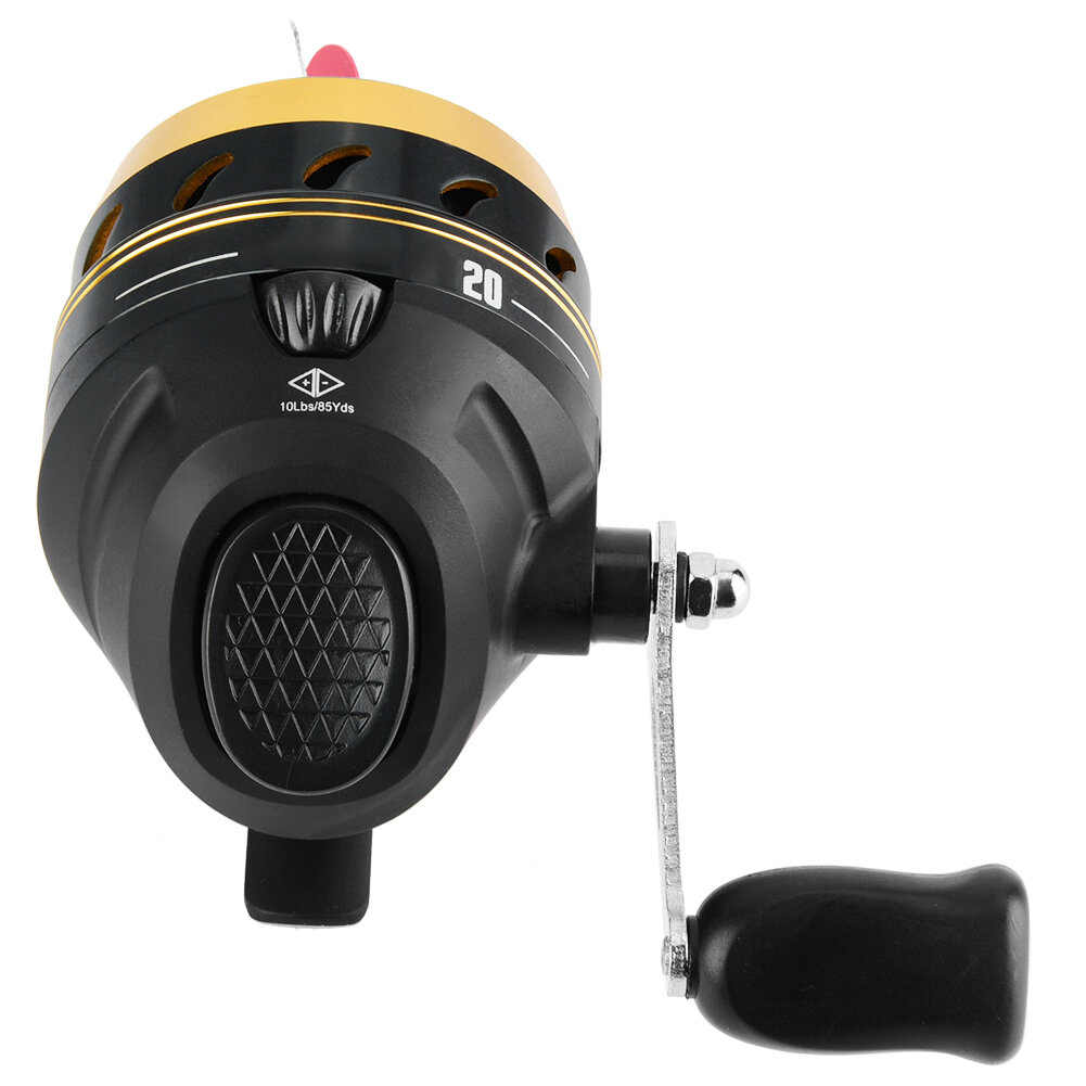 SY20 Shot Fishing Wheel Металлическая Рыба, Встроенная в Леску, Катушка для Заброса Рыбы для Рыбалки Golden