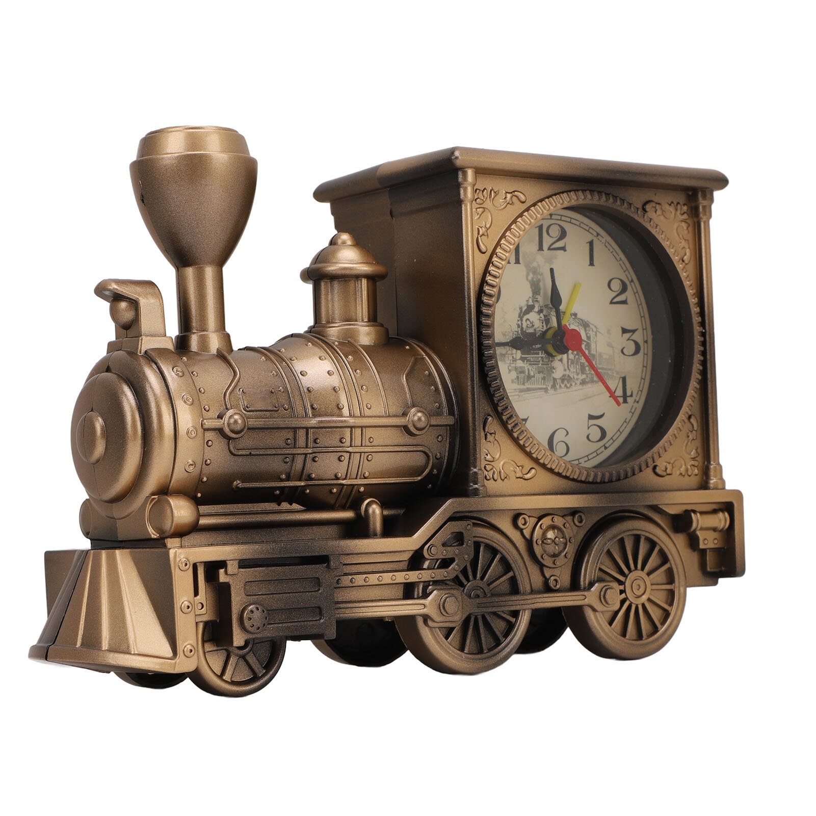 Винтажный будильник в стиле ретро-поезда, украшение для полки дома, офиса, стола, часы, крутая модель поезда