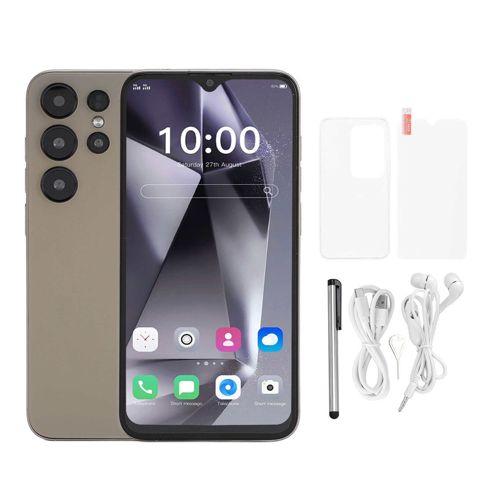 Смартфон с экраном 6,28 дюйма, 8 ГБ ОЗУ, 64 ГБ ПЗУ, 4G LTE, двумя SIM-картами и двумя режимами ожидания, тонкий сотовый телефон на Android 12 со стилусом, серый