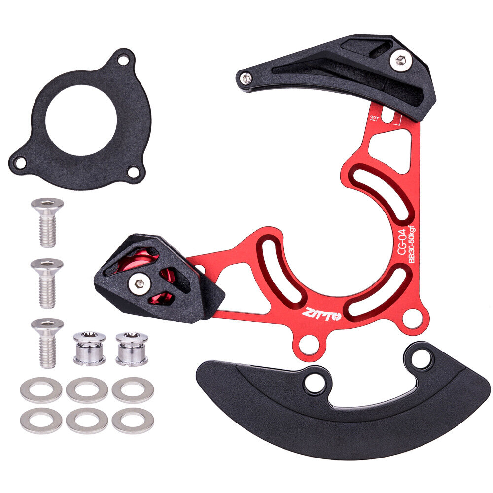 ZTTO DH MTB Chain Guide Drop Catcher BB Mount Adjustable CG-03 CG-04 для Mountain Gravel Bike Single Disc 1X System, материал 7075 алюминиевый сплав CNC и нейлон, диапазон 32T-38T, размер CG-03 175*100мм вес 143г, CG-04 180*175мм вес 200г, в комплект