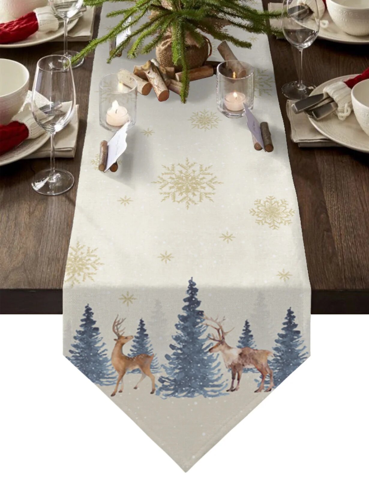 Скатерть-дорожка из льна, белая, для свадьбы 180x33cm 70x13inch, ZQQ3647-7