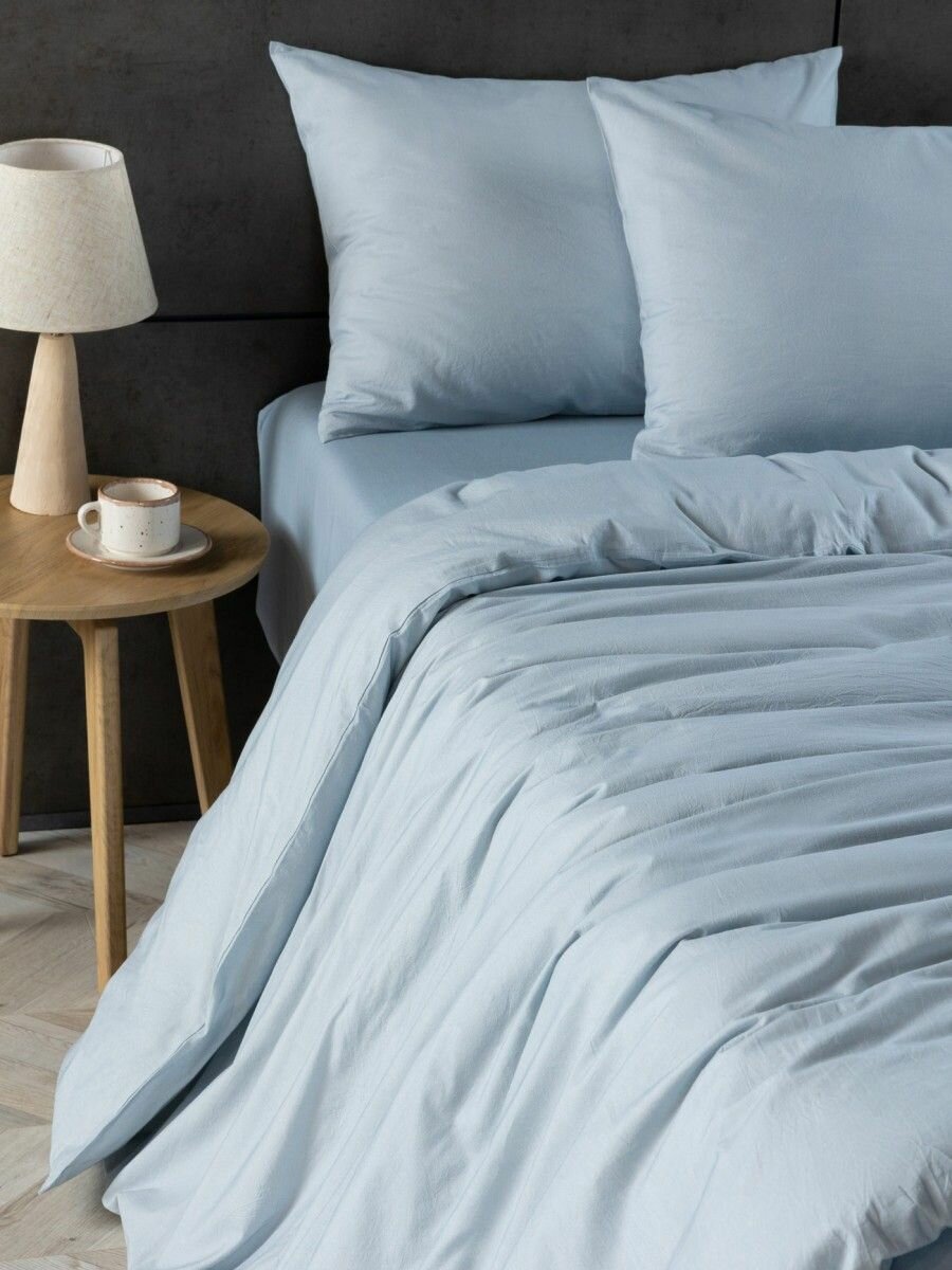 Постельное белье Askona (Аскона) Organic Cotton (евро) Голубой