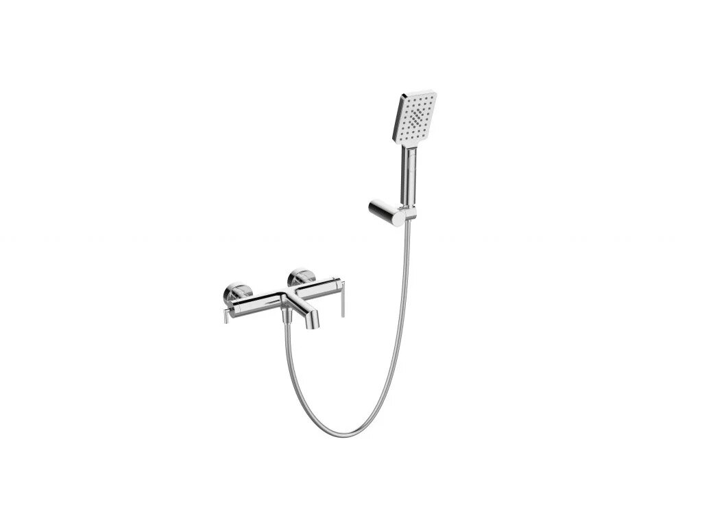 Смеситель для ванны с душем BelBagno Acqua ACQUA-VASM/DFS-CRM хром, с душевым гарнитуром