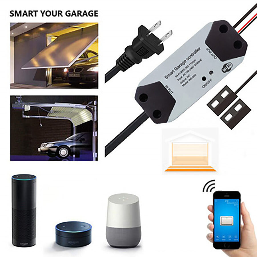 Интеллектуальный wi-fi-привод для гаражных ворот, совместимый с alexa и google home
