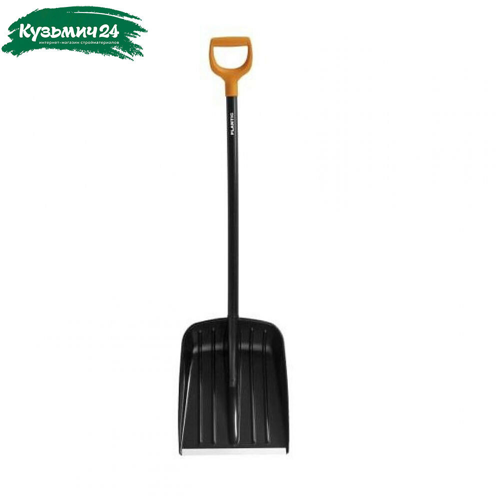 Лопата для снега PLANTIC Snow 12003-01 с металлической пластиной, деревянный черенок, пластик