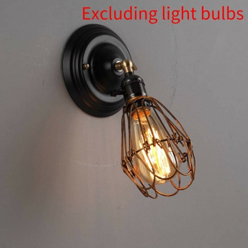 Настенный светильник антикварный железный оттенок винтажный индустриальный стиль для различных комнат желтый