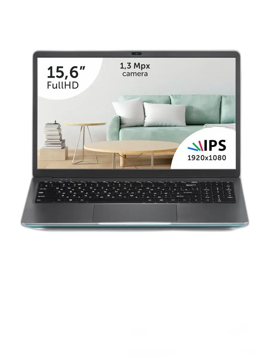 Ноутбук RB-1555 15.6" Intel N100 4x0.8Ghz, 8Gb 1Tb SSD