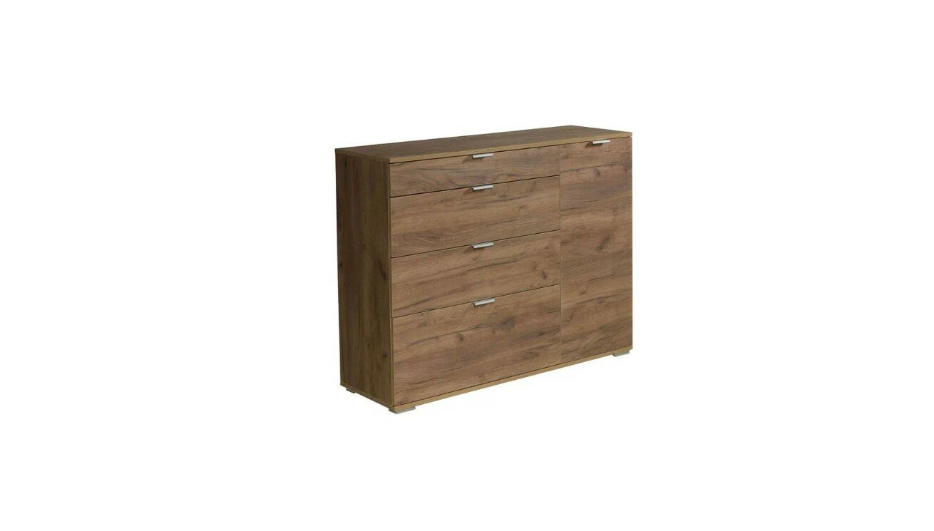 Комод Вентал Арт Энни-3 Крафт табачный, 120х39х95 см, 4 ящика