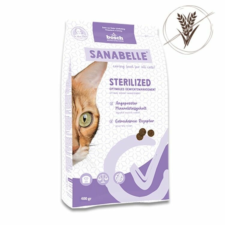 Сухой корм для кошек с птицей Sanabelle Sterilized 400 гр