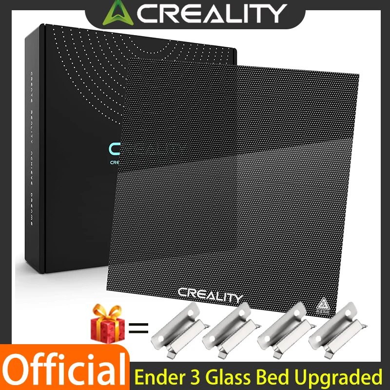 Стеклянная кровать Creality Ender 3, обновленная пластина из закаленного стекла для 3D-принтера 235x235x4 мм, совместимая с Ender 3 pro и V2