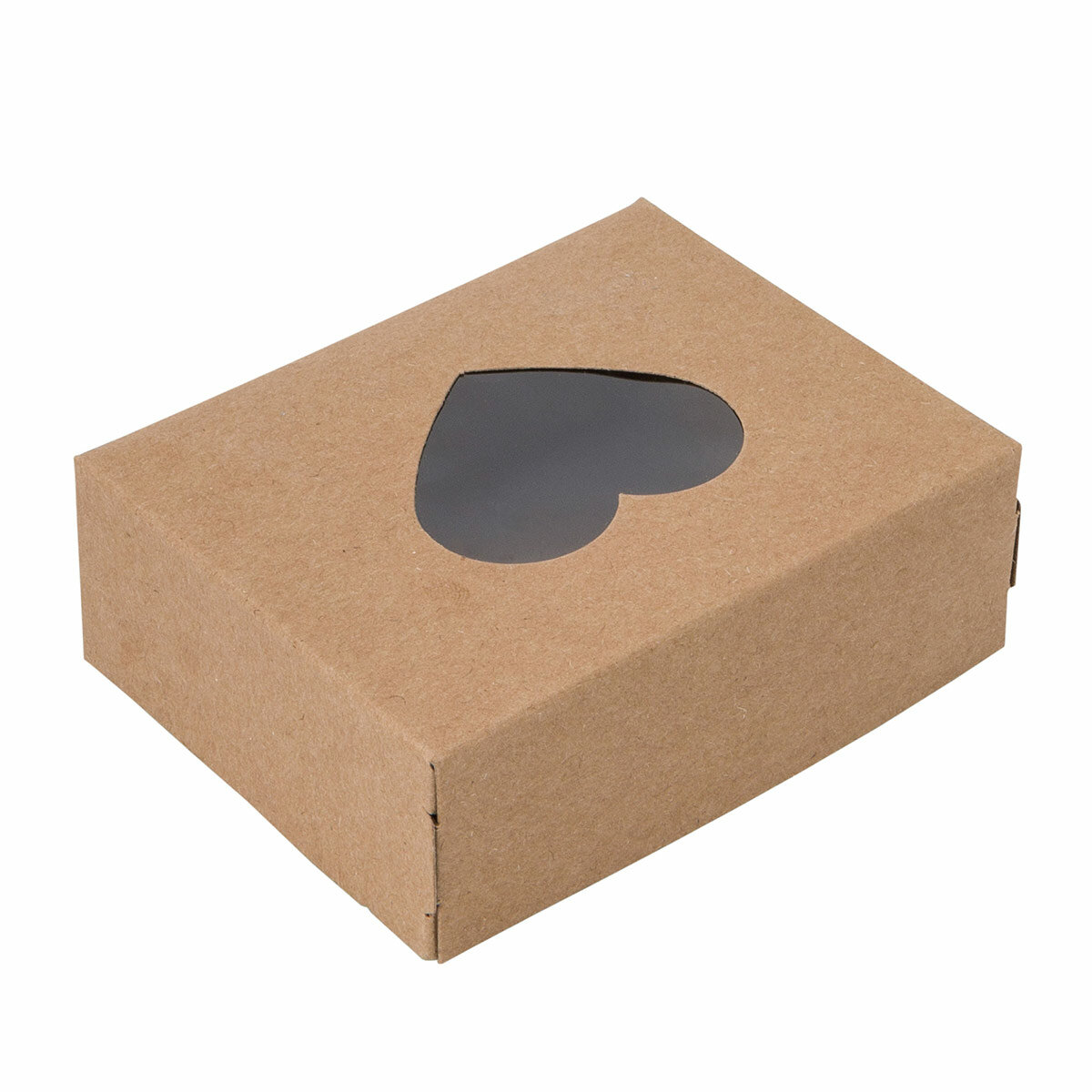 9643050 Коробка складная 'Сердца', крафт, 10*8*3,5см, упак/20шт, 20 шт