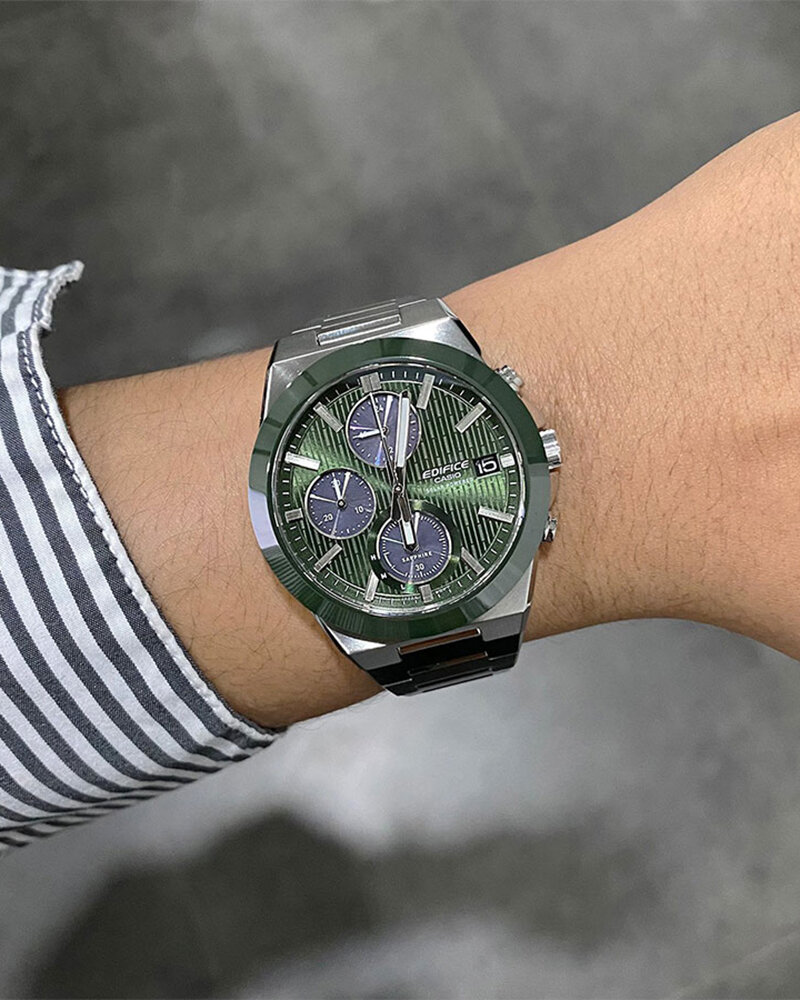 CASIO Edifice, зеленый, — фото 1