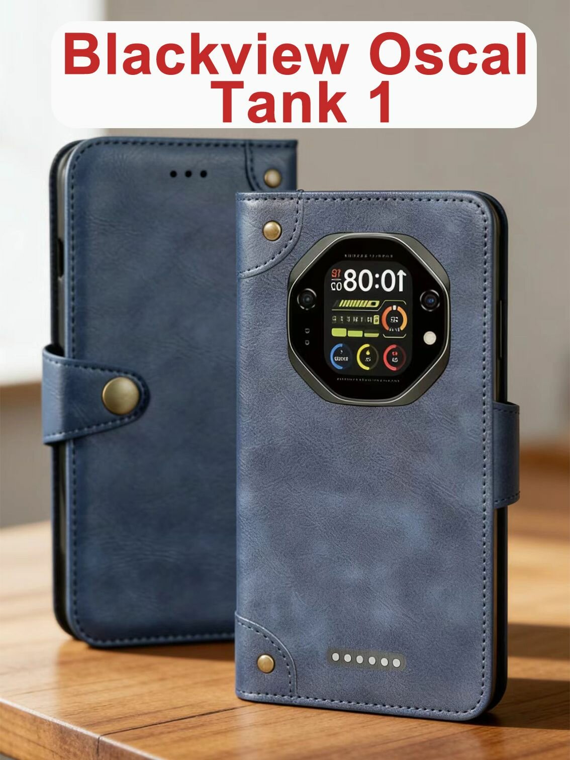 Чехол-книжка для Blackview Oscal Tank 1 бизнес-стиль с портмоне, искусственная кожа, противоударный, премиумный
