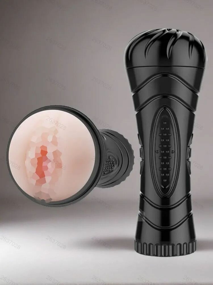 Мастурбатор-вагина в тубе с вибрацией товар 18+, реалистичная женская вагина, интим игрушка для взрослых, 24,5 см.