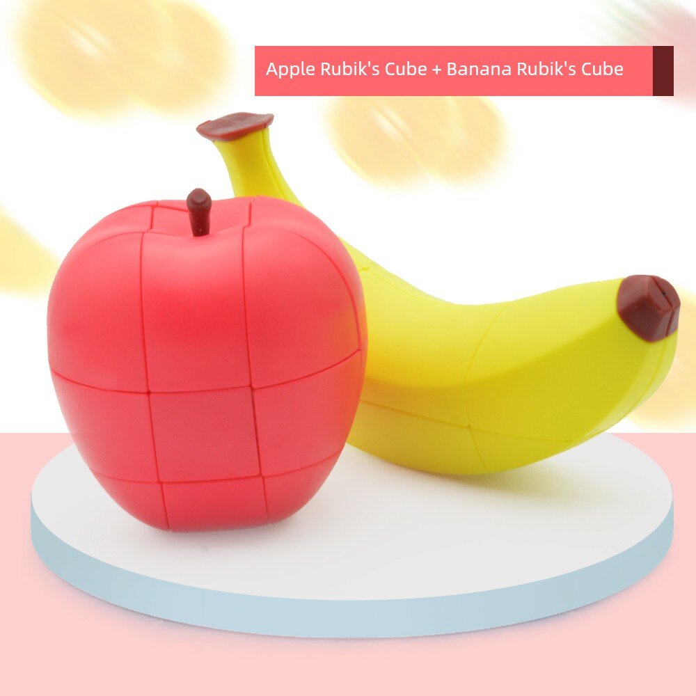 Фруктовый кубик в форме яблока, трехслойная фруктовая игрушка, гладкая головоломка в форме груши и персика, креативная