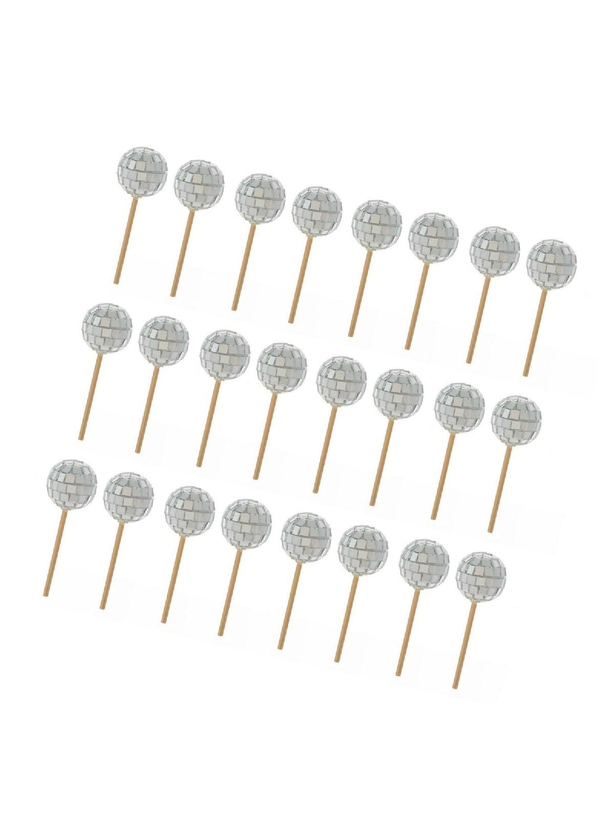 24шт отражающих зеркальных шариков для торта, тортов для украшения торта