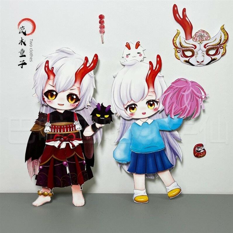 Подвижная бумажная кукла Эгман, вокалист группы Yaoxing Jia Long Jingjing Xingdailu, аниме-фигурка с подвижными