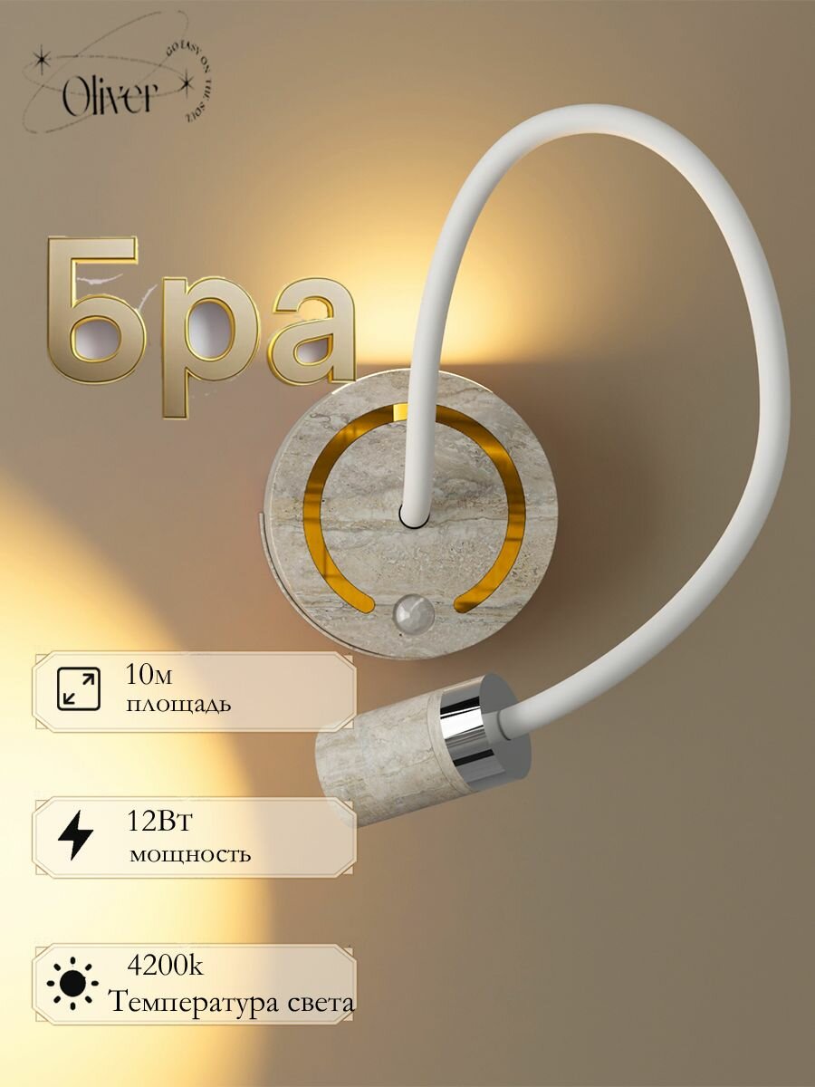 LED-бра для спальни с датчиком движения, беспроводное, для лестниц