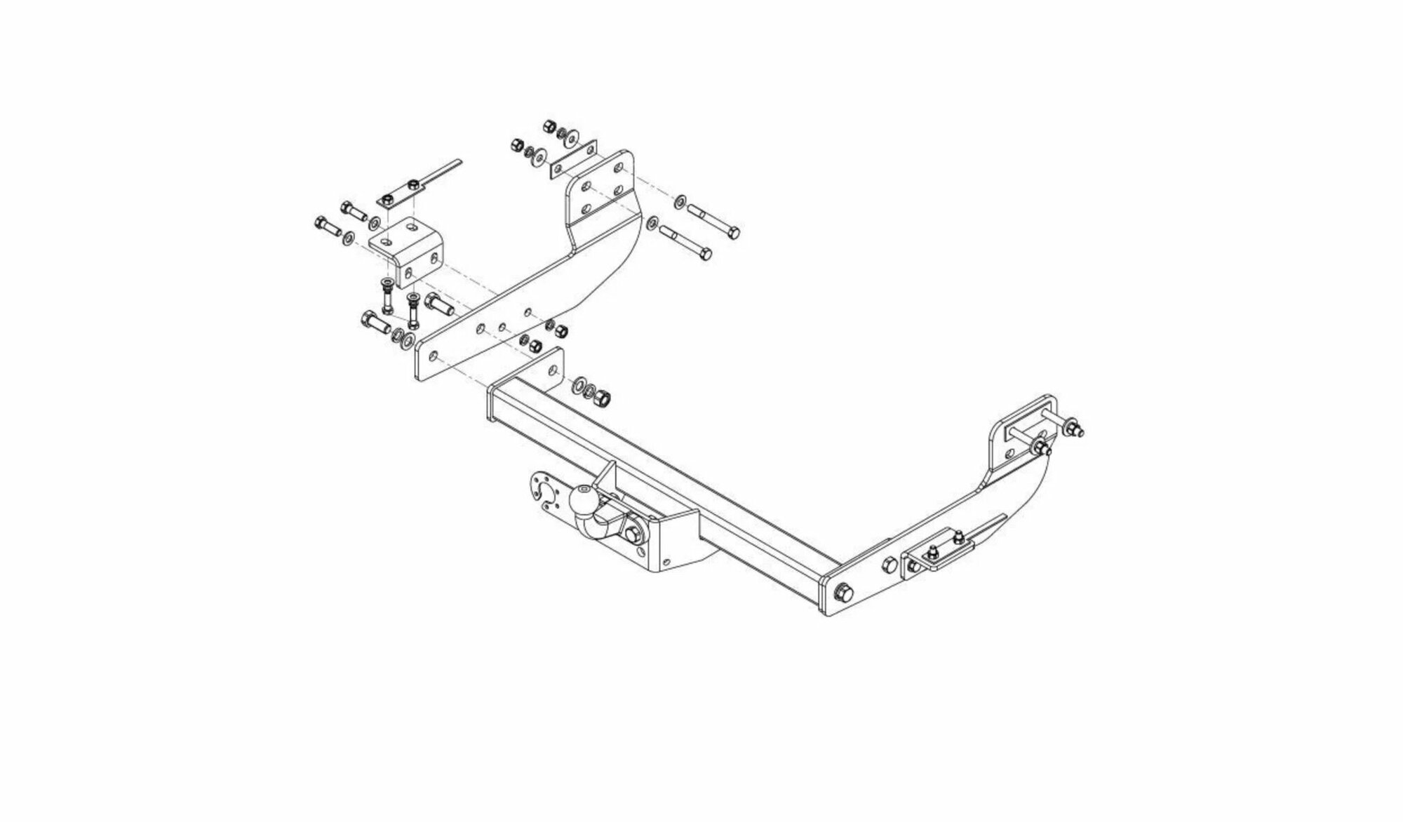 Фаркоп на FORD TRANSIT (2014-2019) (без электрики, паспорт/сертификат в комплекте) Автос. FD 32